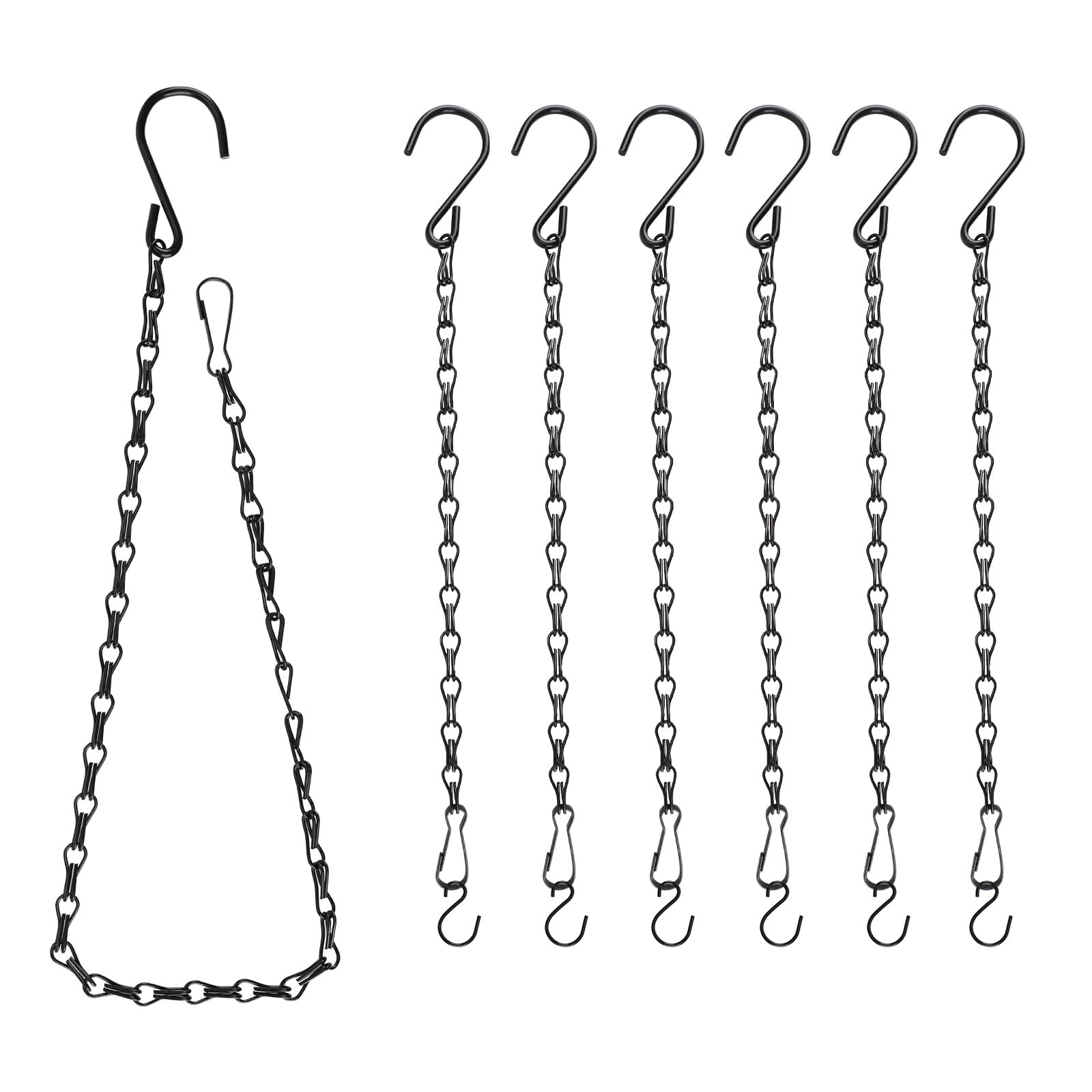 Black Chain for Hanging Plants, 6 PCS Small Chain for Hanging Basket ...