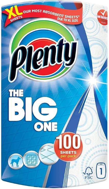 Plenty The Big One Kitchen Paper Roll, 100 Sheets: Amazon.co.uk: Grocery