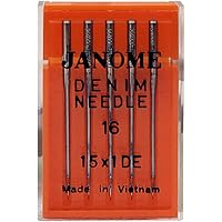 Amazon.com: Janome 5 Pk Embroidery Sewing Machine Needles Red Tip Size ...
