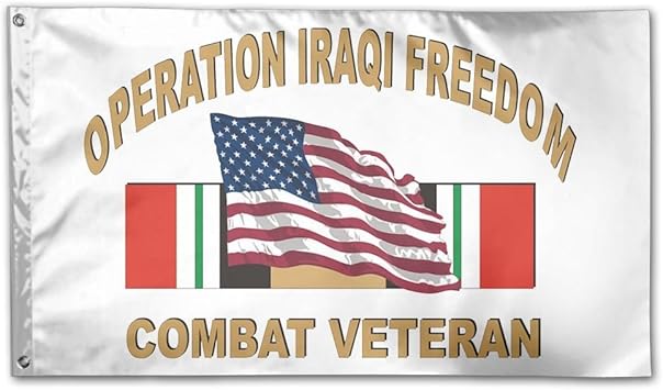 Amazon.com : Operation Iraqi Freedom Combat Veteran Flag 3x5 Foot ...