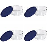 Amazon.com: Pyrex Storage Plus 7-Cup Round Glass Food Storage Dish ...