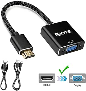 Amazon.com: UKYEE HDMI to VGA Adapter with Audio, HDMI to VGA 1080P ...