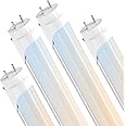 JESLED T8 LED 4FT Tube Lights, Type A+B, 24W, 3200LM, 6 Colors 3000K ...