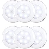 STAR-SPANGLED 3 Pack 7” Motion Sensor Lights Indoor Battery Operated ...
