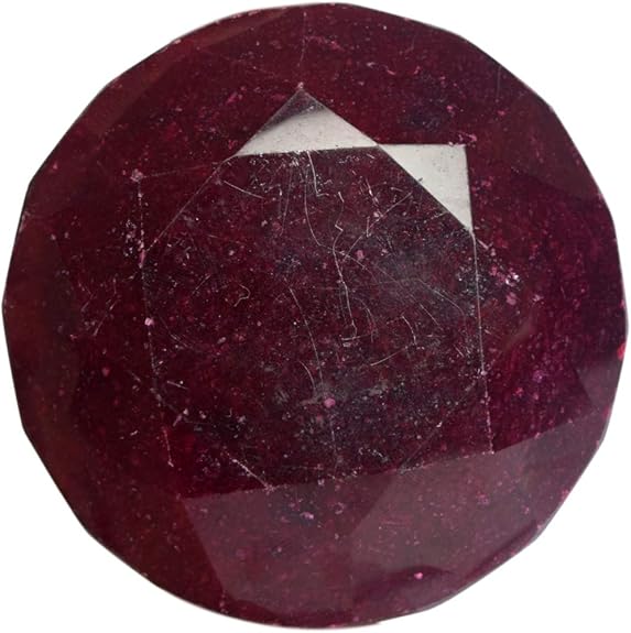 Pierre gemme rubis rouge naturel de 72 mm, forme ronde grande taille ...