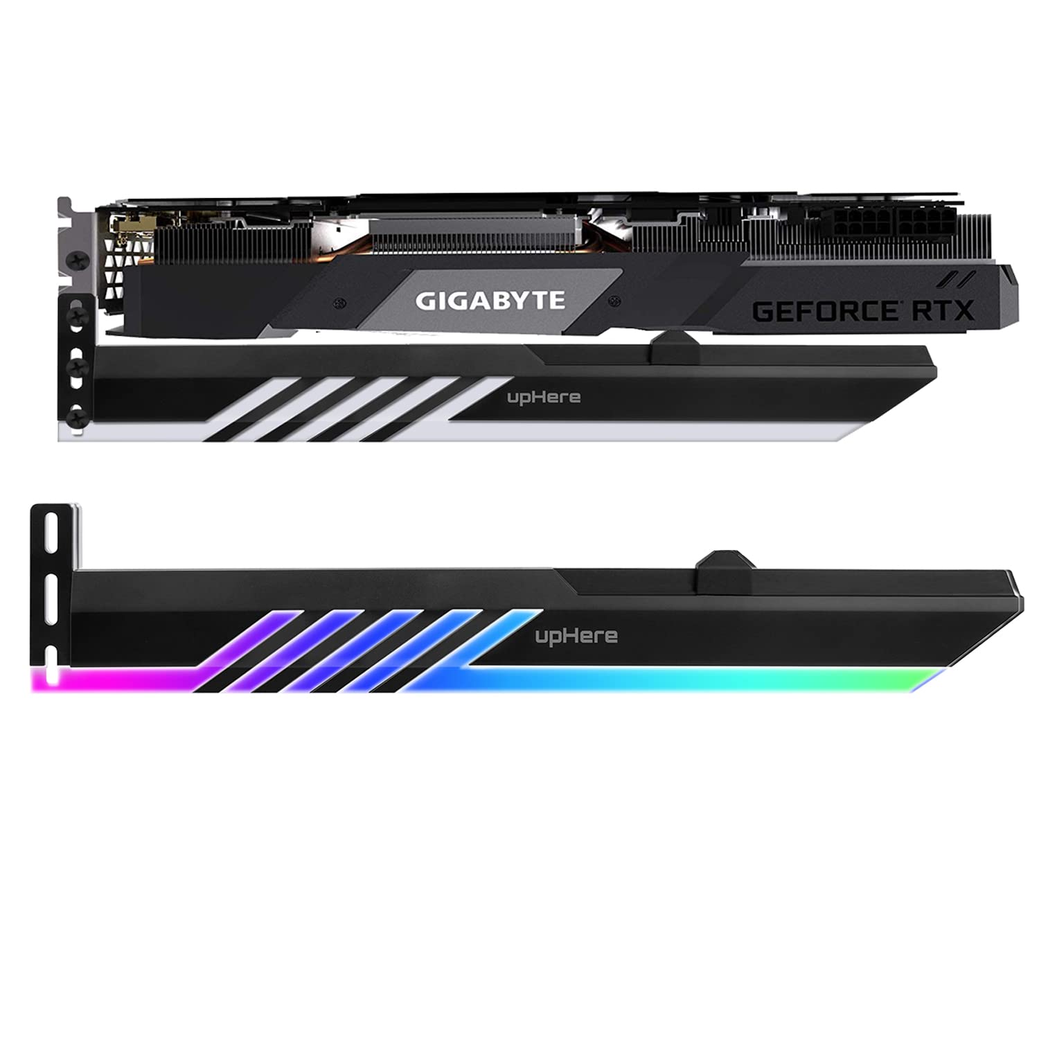 upHere 5V 3-pin Addressable RGB Graphics Card GPU Brace Support Holder ...