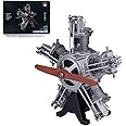 Amazon.com: XMBRICDIYY Five-Cylinder Radial Engine Kits That Runs, 1:6 ...