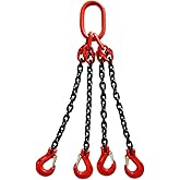 FITHOIST 3 Ton 4 Leg Chain Sling 1/4” 5 Ft, G80 Alloy Steel 4 Way Chain ...