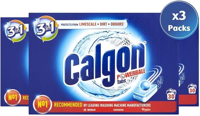 Calgon Tablets 3-in-1 Water Softener, 30 Tablets Pack of 3 (90 Tablets ...