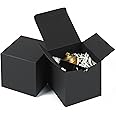 Amazon.com: SHIPKEY 10 Pcs Black Gift Boxes with Lids | 5x5x5 Inches ...
