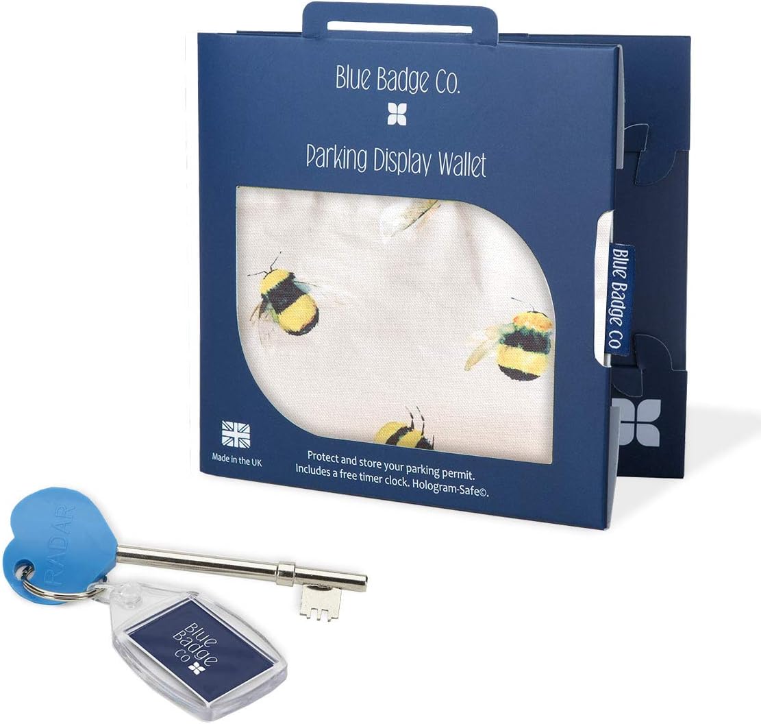 Blue Badge Co Bees Parking Permit Cover for Disabled Badge, Hologram ...