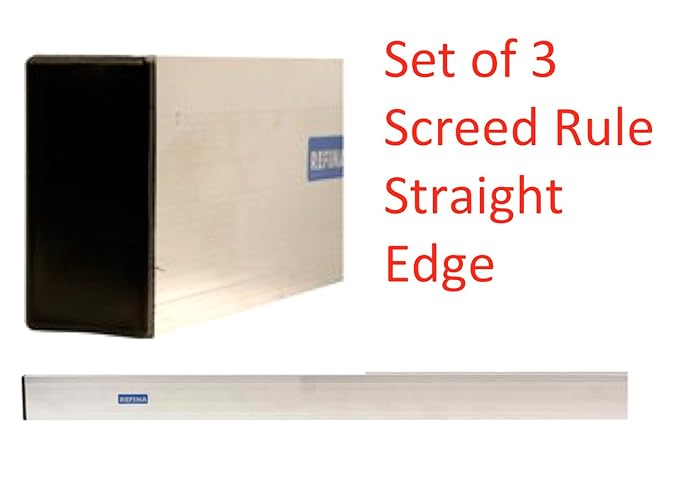 Set of 3 Refina Aluminium Straight Edge & Concrete Tamping Screed Rule ...
