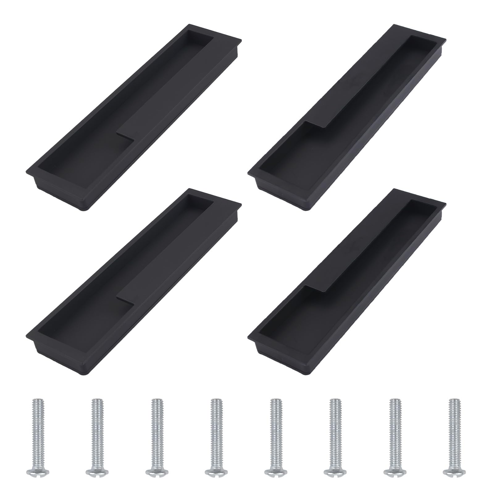 MOROBOR Aluminum Alloy Flush Pull Handles, 4pcs Embedded Sliding Door ...