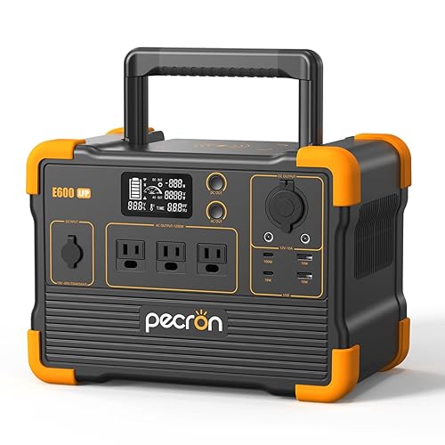 Pecron E600LFP Portable Power Station (2025 New), 614Wh LiFePO4 Battery ...