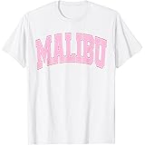 Amazon.com: Preppy Varsity Pink Malibu California for Women Teen Girls ...