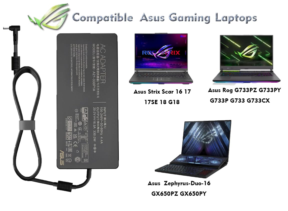 Mua Genuine 330W 20V 16.5A AC Laptop Charger A21-330P1A for Asus Rog ...
