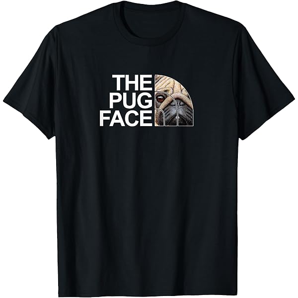 Camiseta Con Cara De Pug Negra