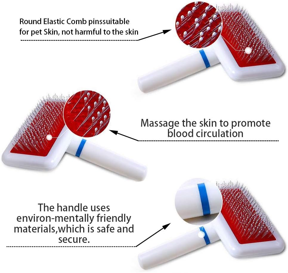 M.Q.L. Slicker Hair Brush for Rabbit and Guinea Pig, Small Pet Grooming ...
