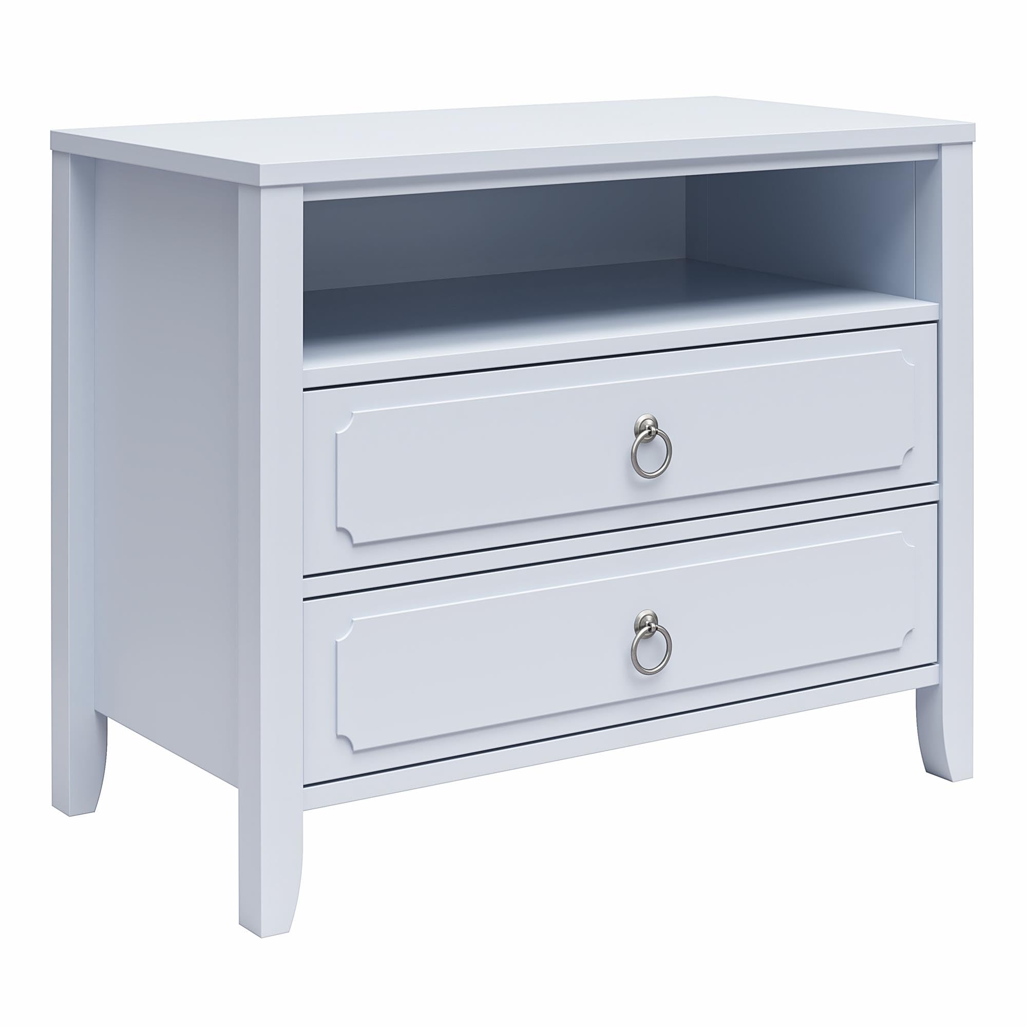 Novogratz Her Majesty 2-Drawer Nightstand, Powder Blue for sale ...
