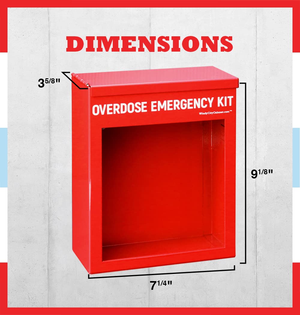 Mua Overdose Emergency Kit Non-Locking Cabinet - High Visibility ...