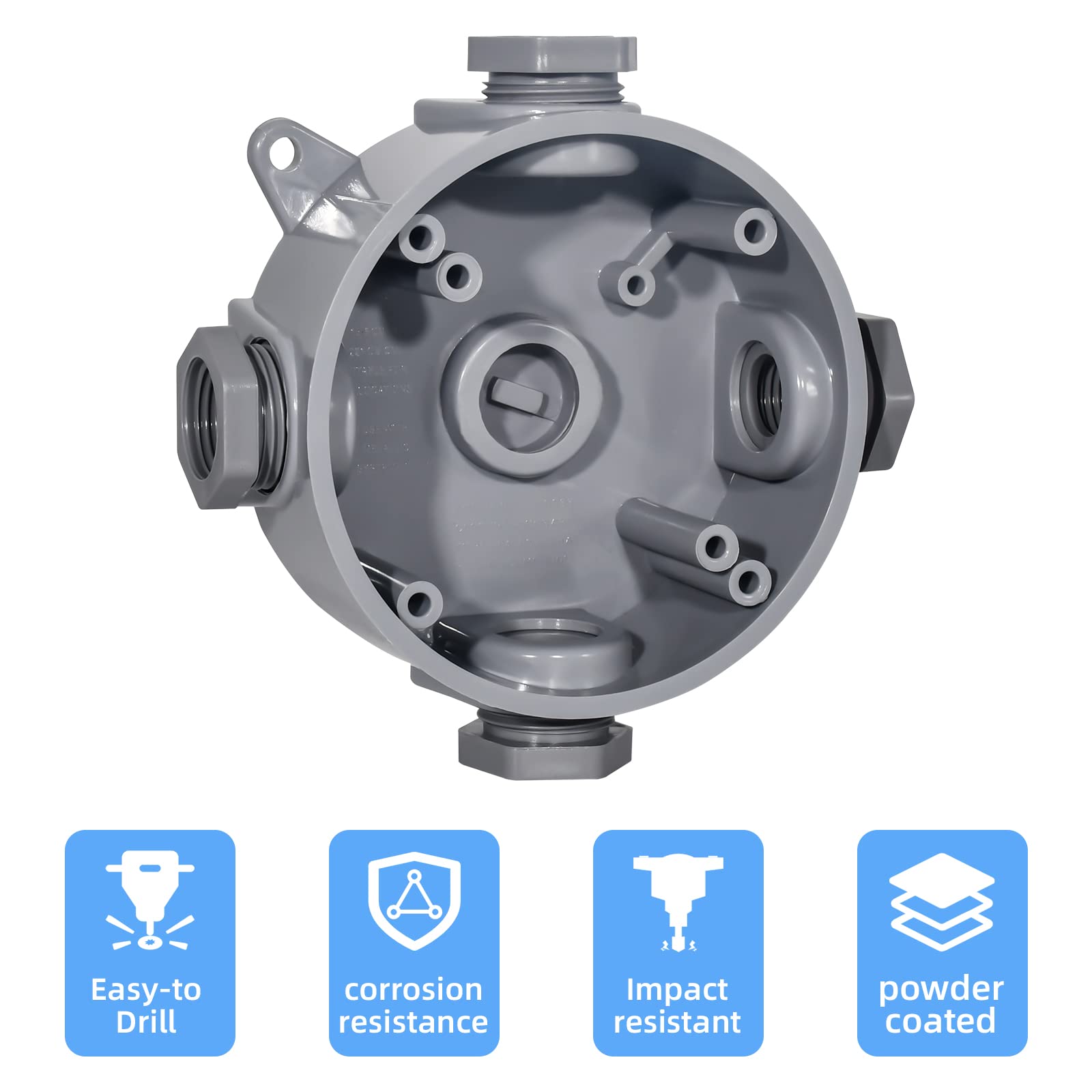 Mua YXX-TECH Round Electrical Outlet Box, Weatherproof 5 Hole-1/2 or 3/ ...