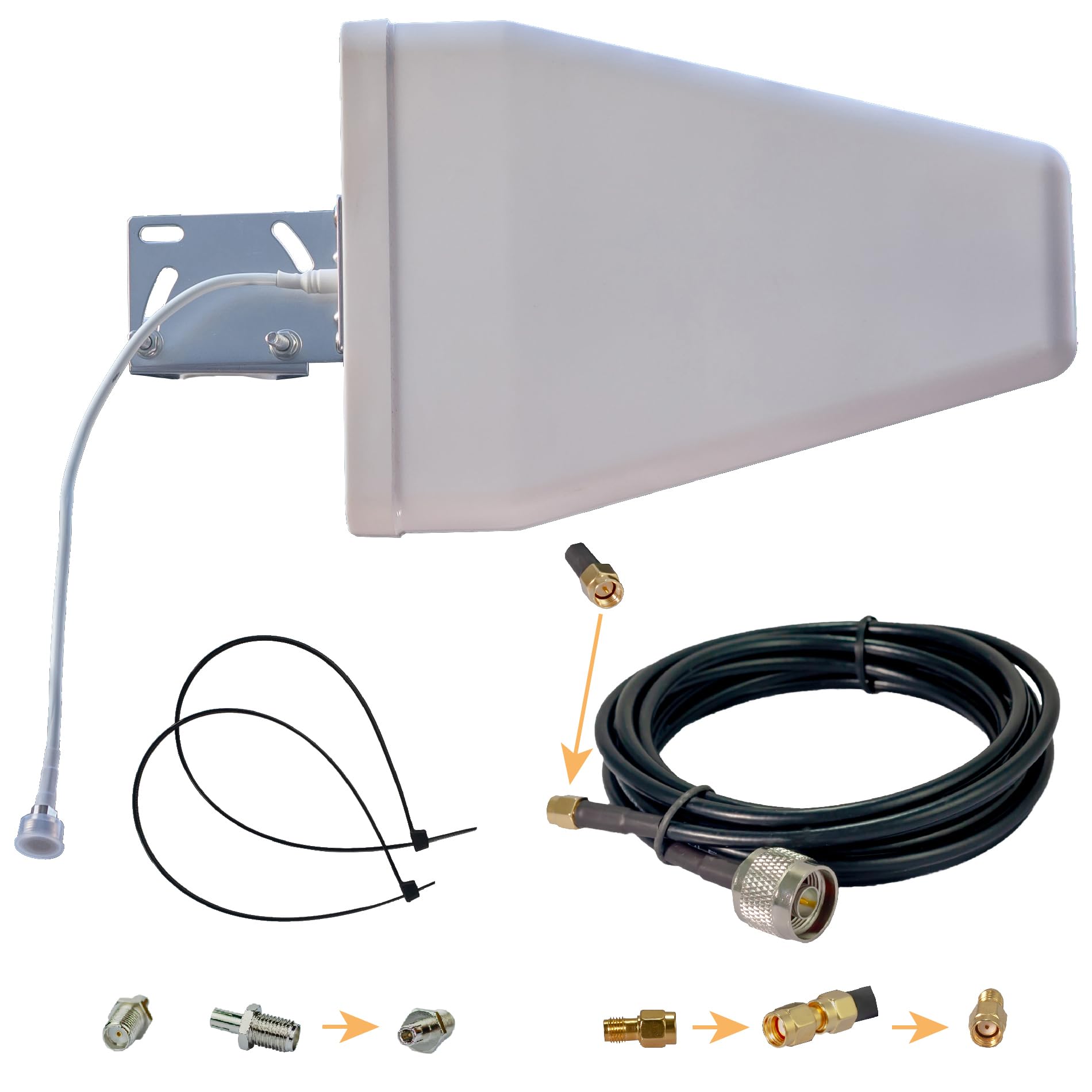 High Gain Antenna for All 5G 4G LTE Bands, 9dBi, Outdoor Directional ...