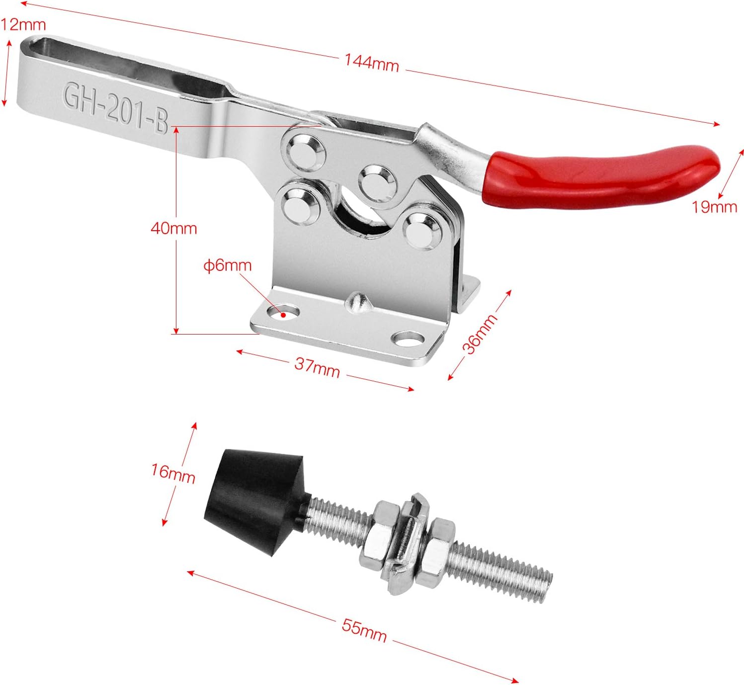 Hand Tool Toggle Clamp Quick Release 201-B 200Lbs Hold Down Clamps ...