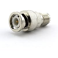 Amazon.com: Maxmoral 2PCS BNC Male to Mini UHF Female Connector RF Coax Coaxial Adapter ...