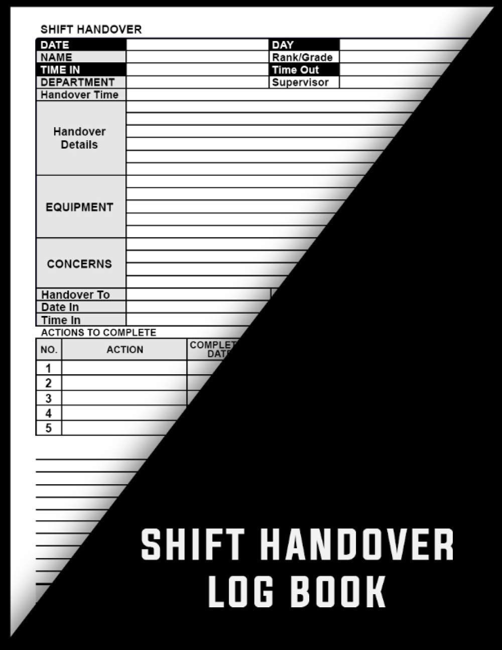 Mua Shift Handover Log book: Shift Handover Organizer for Recording ...