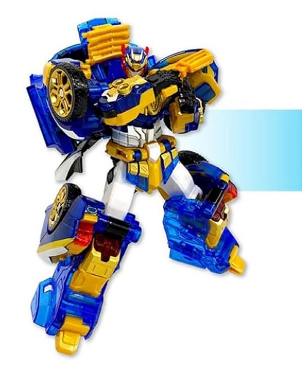 Metal Cardbot Ultimate Blue COP Police Car Titan Transforming Robot ...