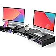 LORYERGO Dual Monitor Stand - Monitor Stand Riser, Adjustable Computer ...
