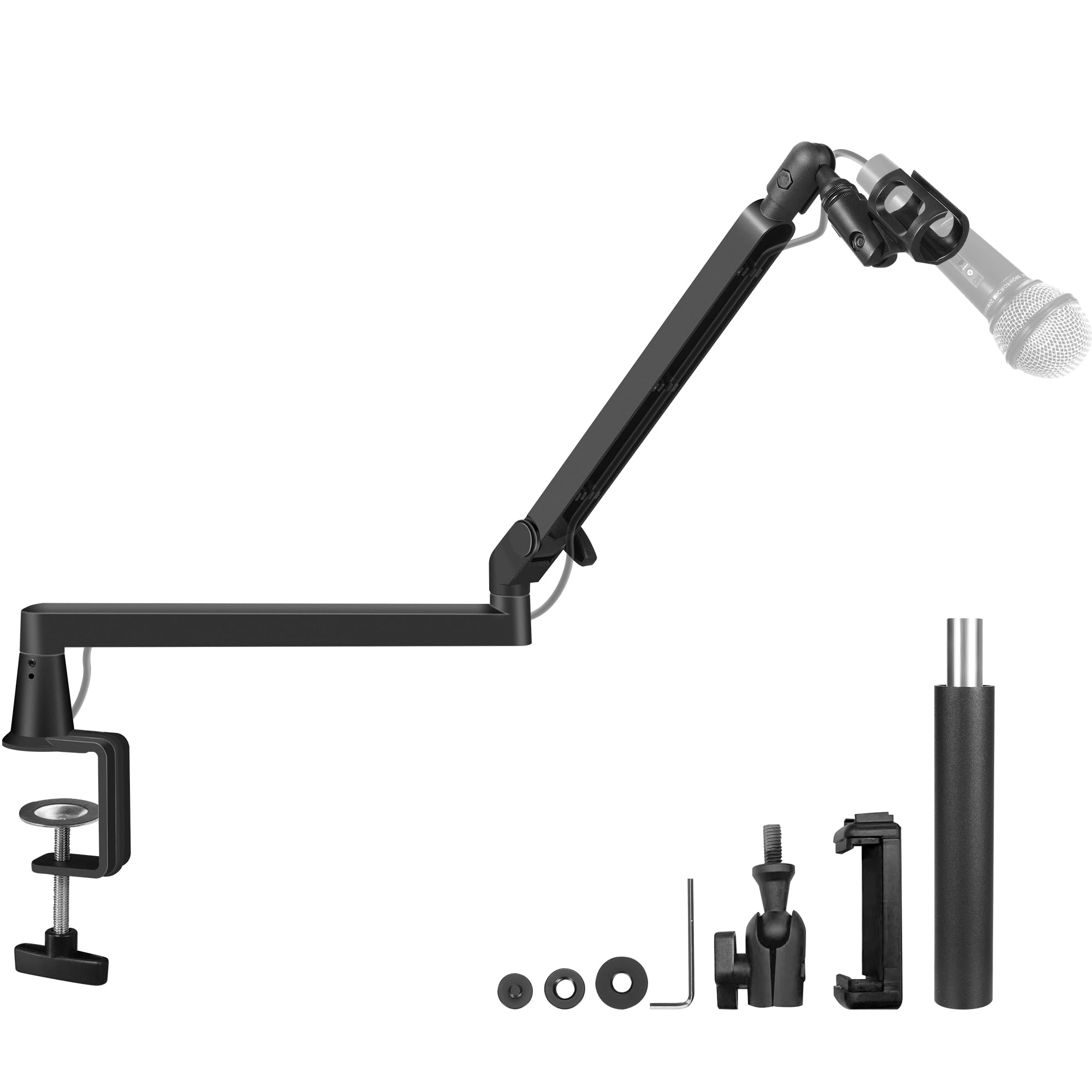 Mua Low Profile Microphone Arm, Adjustable Mic Boom Stand Solid Metal ...