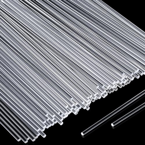 Vicenpal 120 Pcs 8 Inch Clear Acrylic Rods 2 mm Diameter Acrylic Dowel ...