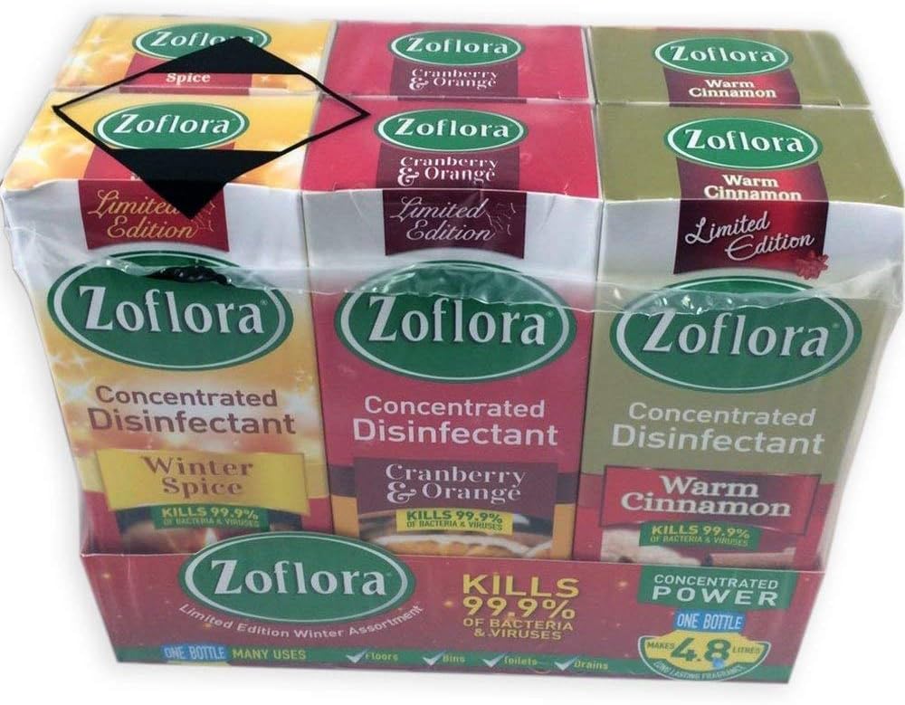 Zoflora 6 X120ml WINTER ASSORTMENT * CONCENTRATED ANTIBACTERIAL ...