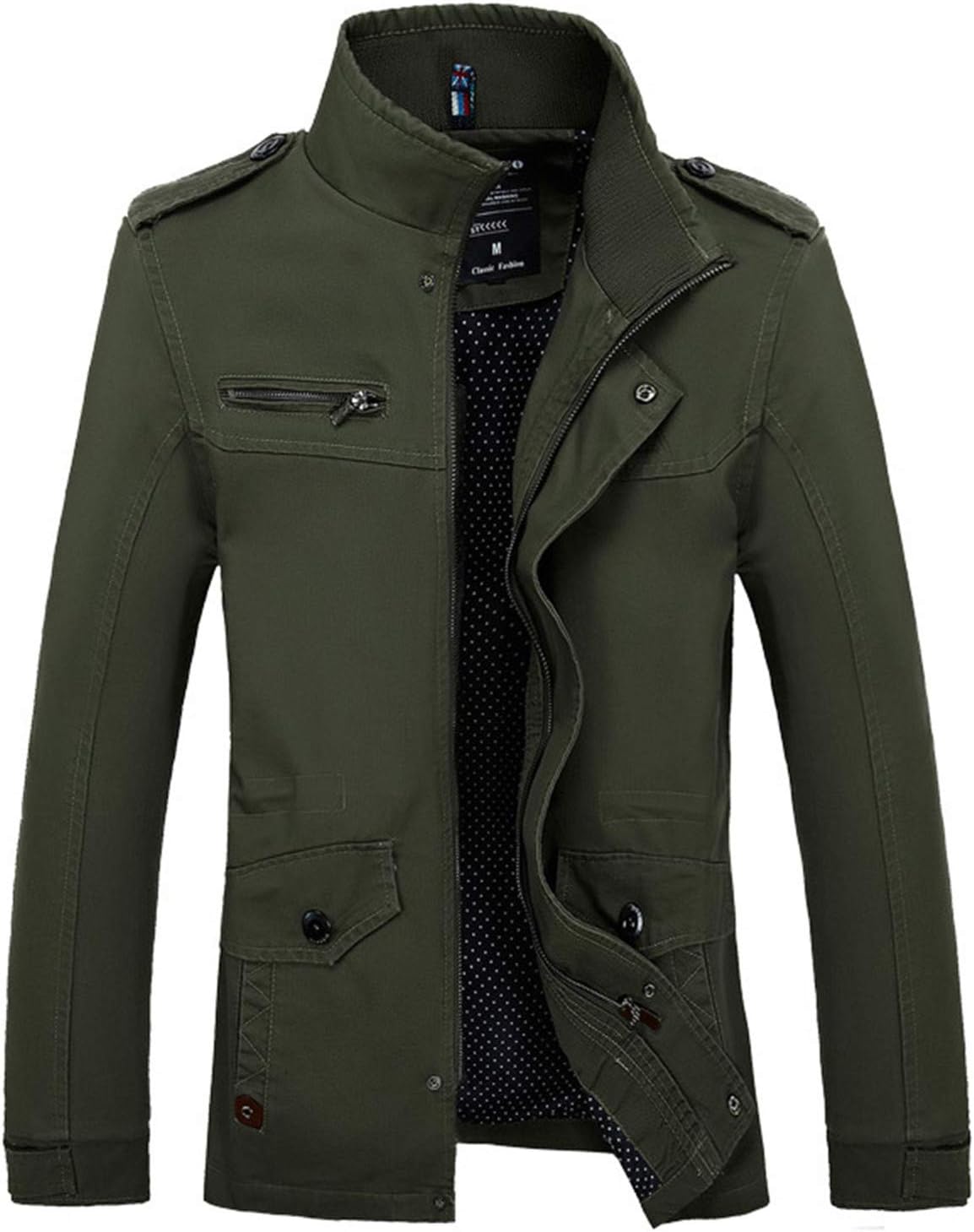 Highmoon Jackets Chamarra de Ropa para Hombre, Chamarra de Ajuste Delgado, con Cierre, Acolchado ...