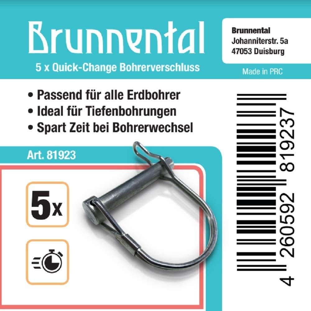 BRUNNENTAL® 5 x Quick-Change Bolts for Auger Spring Clamp Bolts 5X ...