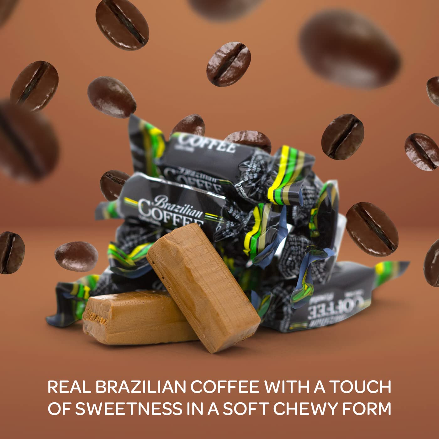 Mua Brazilian Coffee Flavored Taffy Candy, Individually Wrapped, Bulk ...