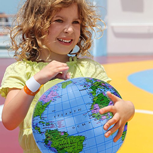 Pangda 8 Pack Inflatable Globe Blow up World Globe PVC World Globe ...