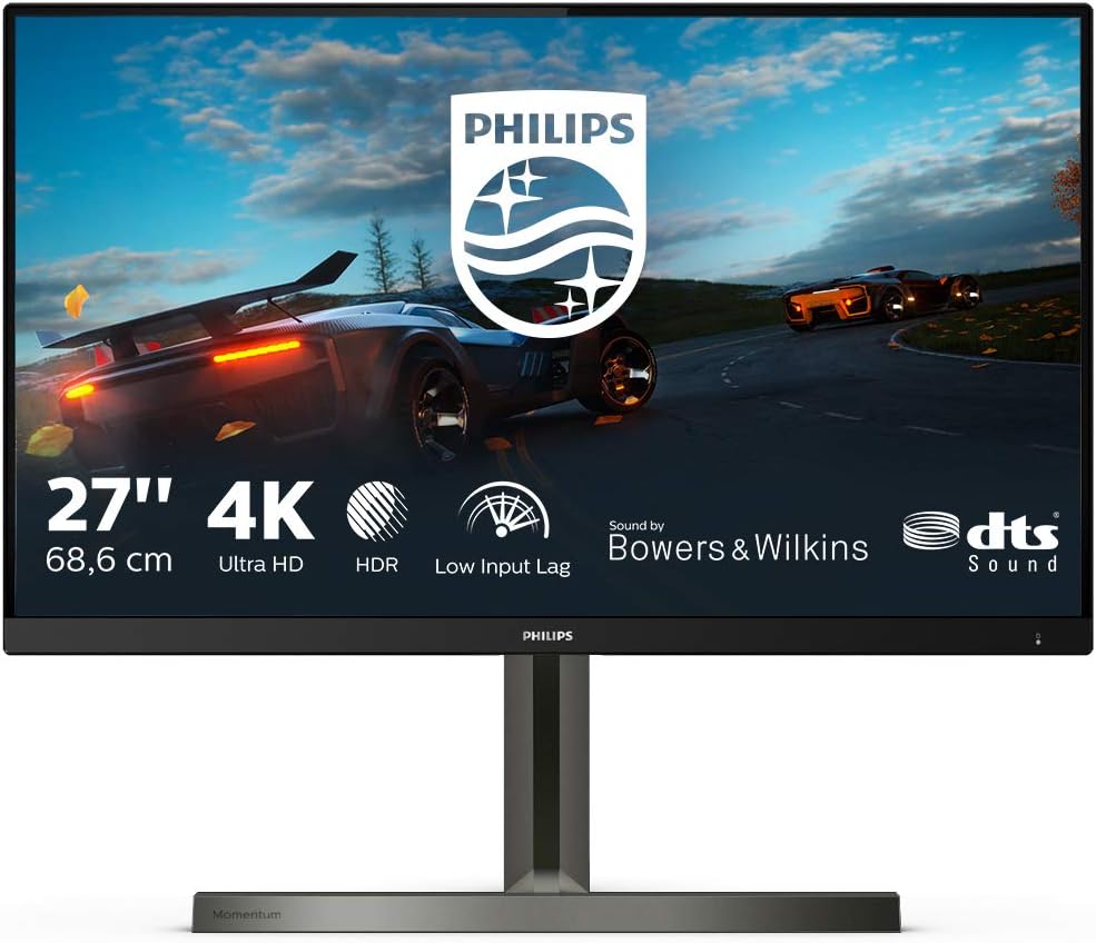 Philips 278M1R - 27 Inch 4K Gaming Monitor, Ergonomic Stand, Speakers ...