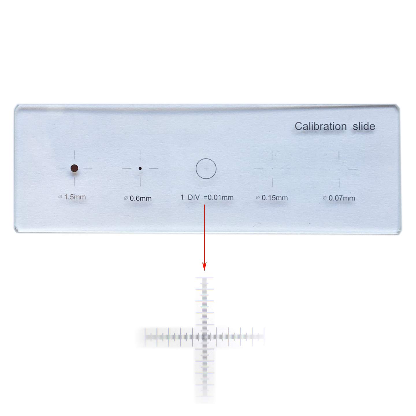 0.01mm Dot Crosshair Microscope Camera Slide Multifunction Plate ...