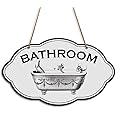 Amazon.com: Funny Bathroom Wall Decor Sign, Skeleton Taking A Bath ...