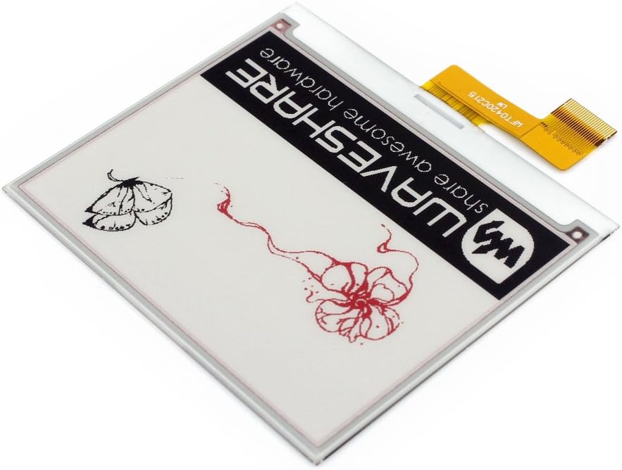 Waveshare 4.2 Inch E-Paper Raw Display Panel(B),400×300 Resolution Red ...