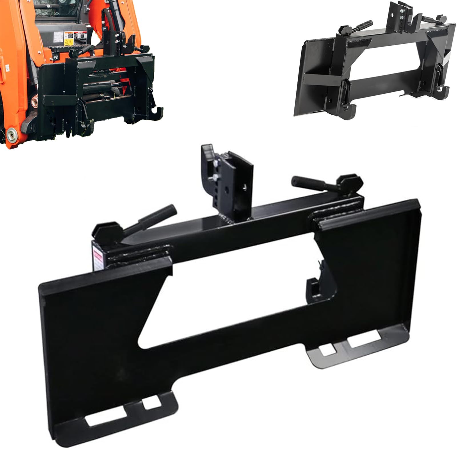 Universal Quick Attach Mounting Plate with 3 Point Quick Hitch Adapter ...