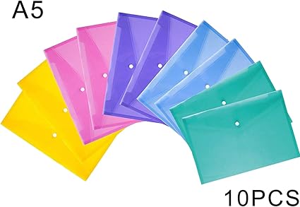 Plastic Wallets Plastic Folders A5 Plastic Popper Wallet Document ...