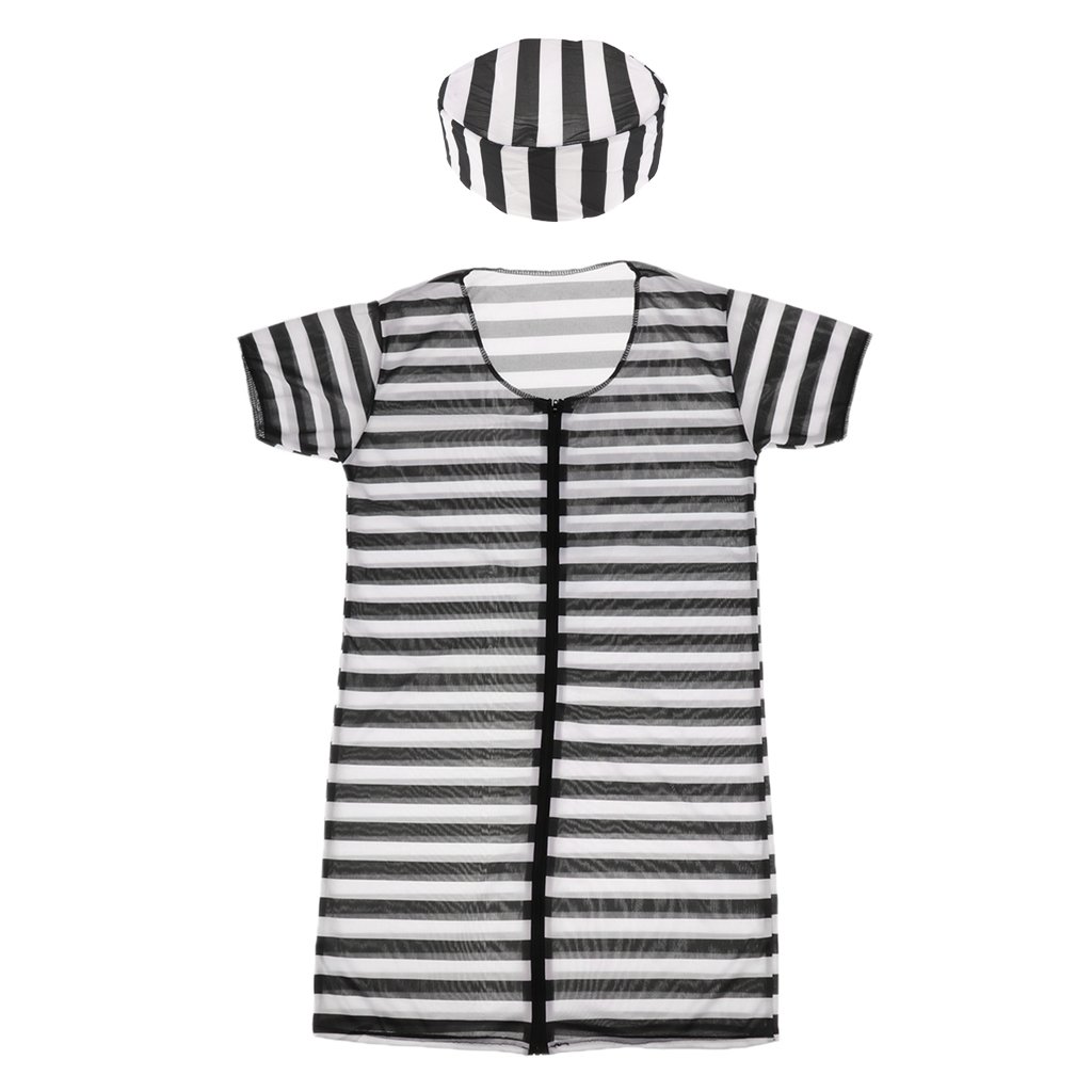 Buy AmWISH Inmate Prisoner Uniform Woman Dress Constume Convict Jail ...