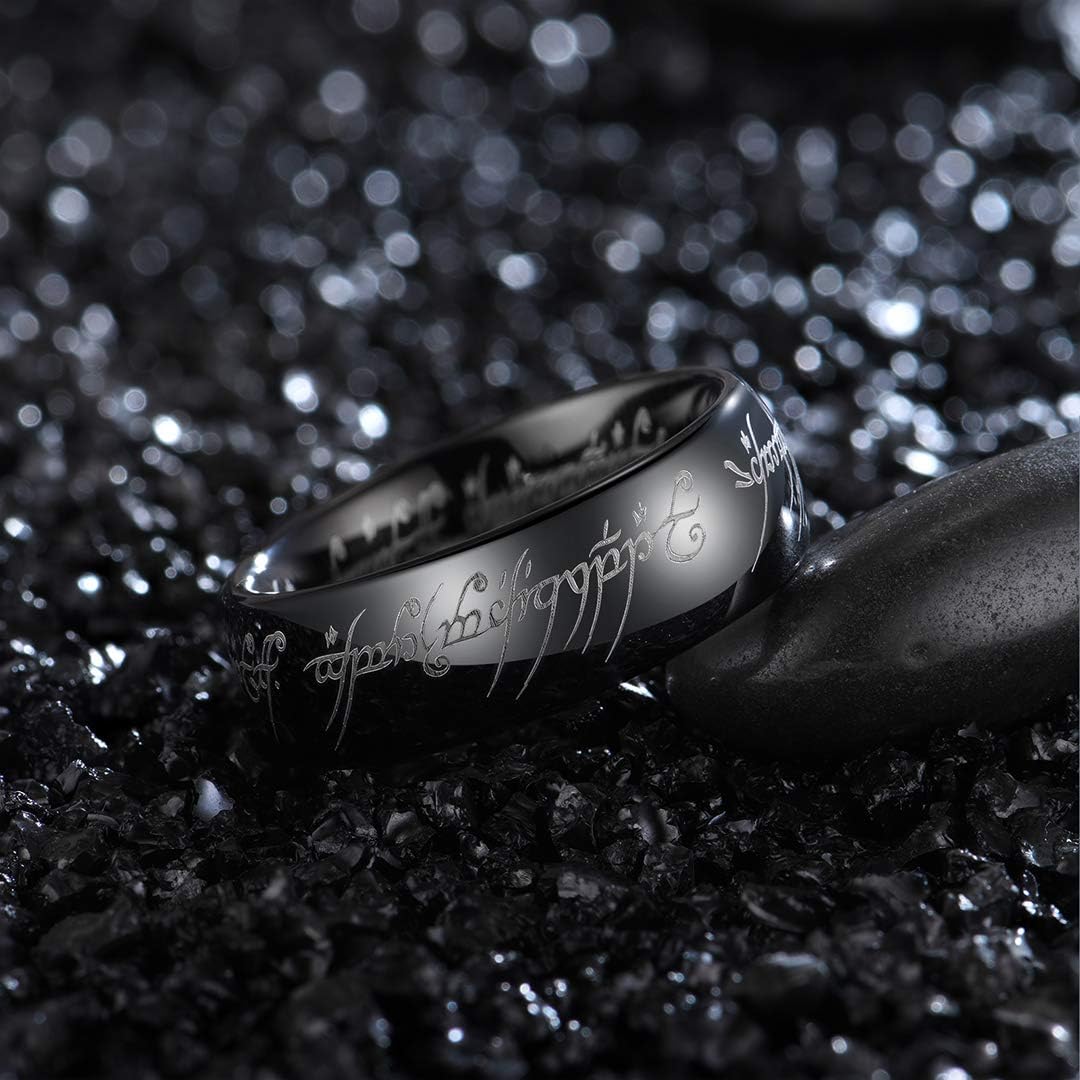 Mua Zoesky 8mm One Ring for Men Black Lord of The Rings Magic Ring ...