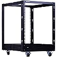 Amazon.com: RackPath 12U Open Frame Server Rack – Heavy Duty 4 Post Adjustable Depth with ...