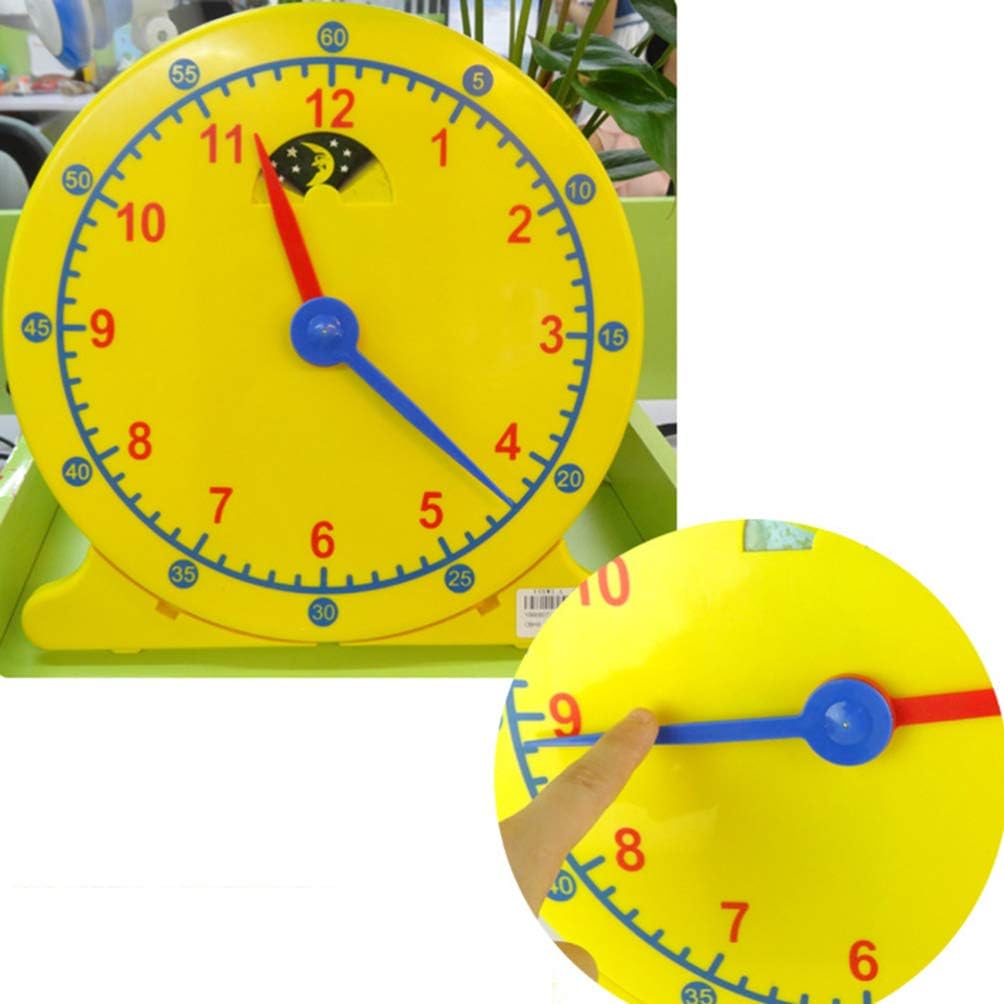 NUOBESTY Students Learning Clock Learn To Tell Time Clock with Geared ...