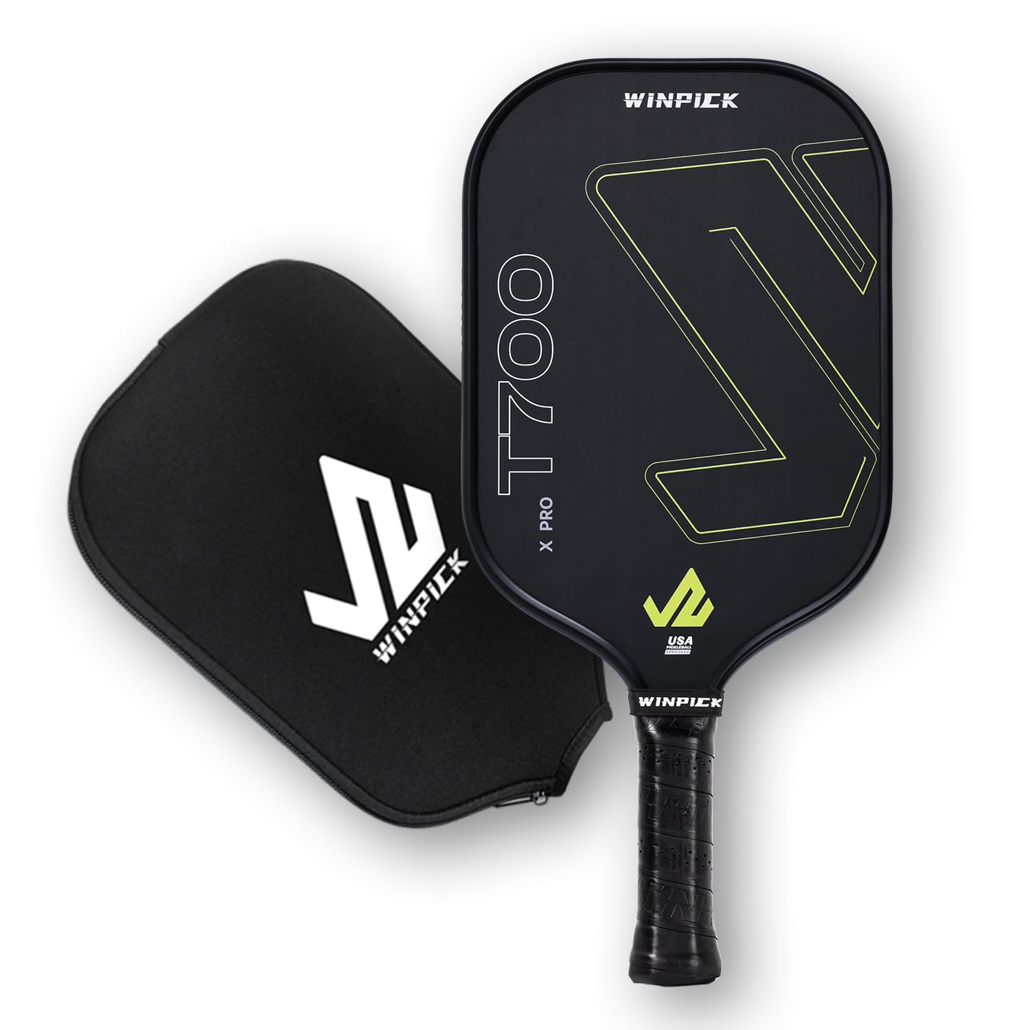 WINPICK Carbon Fiber Pickleball Paddle, T700 Raw Carbon Fiber ...