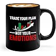 Amazon.com: Stock trader Coffee Mug 11oz Black - Trade you plan not ...